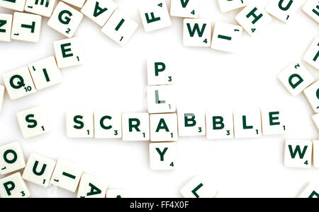 Scrabble board on white background Stock Photo: 28713690 - Alamy