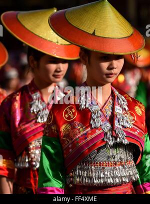 Xinping, China's Yunnan Province. 11th Feb, 2016. People of Huayao Dai ...