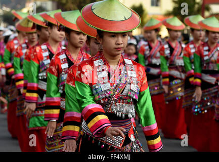 Xinping, China's Yunnan Province. 11th Feb, 2016. People of Huayao Dai ...