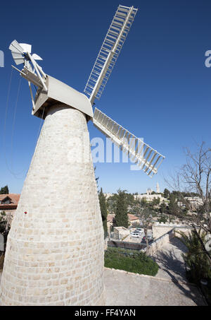 Montefiore Windmill in Jerusalem Stock Photo - Alamy