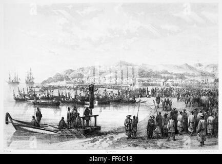 PERRY IN JAPAN, 1852-54. /nCommodore Matthew Calbraith Perry's ...