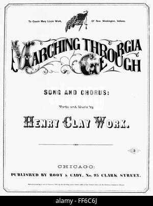 CIVIL WAR: SHEET MUSIC. /nSheet music cover for 'All Hail to the Flag ...