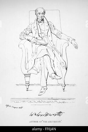 WILLIAM WORDSWORTH /n(1770-1850). English poet. Pencil drawing, 1805 ...