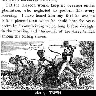 OVERSEER WHIPPING SLAVES. /nA plantation overseer whipping slaves. Wood ...