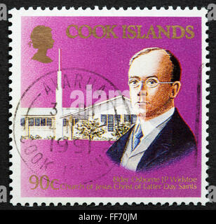 Cook Islands postage stamp Stock Photo - Alamy