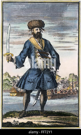 EDWARD TEACH (d. 1718). /nEnglish pirate, known as Blackbeard ...