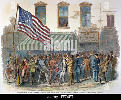 CIVIL WAR: DRAFT RIOTS. /nThe hanging of a black man in Clarkson Street ...