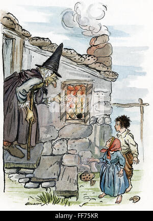 GRIMM: HANSEL AND GRETEL. /nThe witch trying to fatten Hansel in his ...