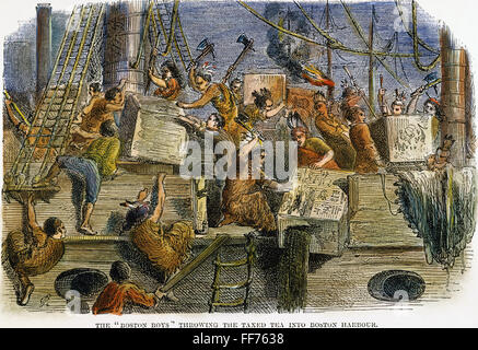 Boston Tea Party, 1773 Stock Photo - Alamy