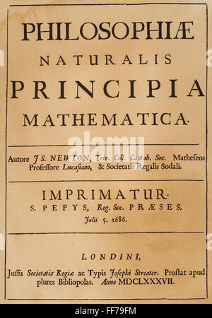 ISAAC NEWTON: TITLE-PAGE. /nTitle-page (second state) of Isaac Newton's ...