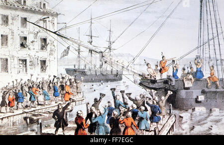 Boston Tea Party, 1773 Stock Photo - Alamy