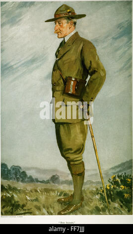 Lord Baden-Powell of Gilwell (1857-1941), founder of the Boy Scout ...