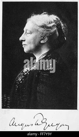 LADY AUGUSTA GREGORY /n(1859?-1932). Irish playwright. Oil on canvas ...