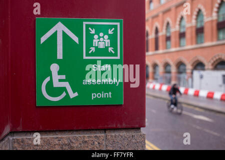 The Sign or Symbol of Staff Assembly Point Stock Photo - Alamy