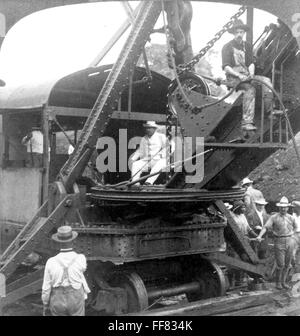 ROOSEVELT: PANAMA CANAL. /nPresident Theodore Roosevelt in the Panama ...