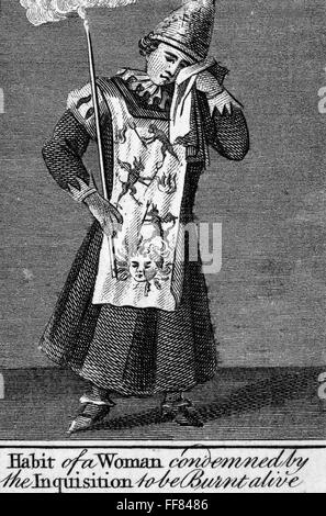 SPANISH INQUISITION. /nA victim of the Spanish Inquisition, wearing the ...