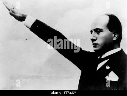 BENITO MUSSOLINI (1883-1945). /nItalian dictator. Mussolini on crutches ...