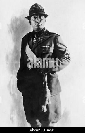 BENITO MUSSOLINI (1883-1945). /nItalian dictator. Mussolini on crutches ...