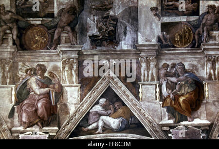 Prophet Isaiah, fresco by Michelangelo, Sistine Chapel Stock Photo - Alamy