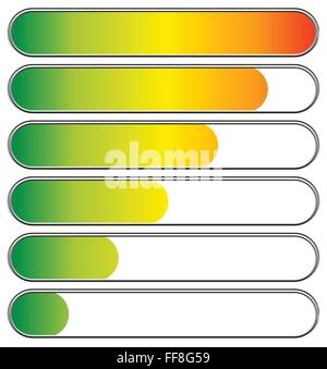 Loading, progress bars, indicators. Levels from low to high. editable vector Stock Vector Image ...