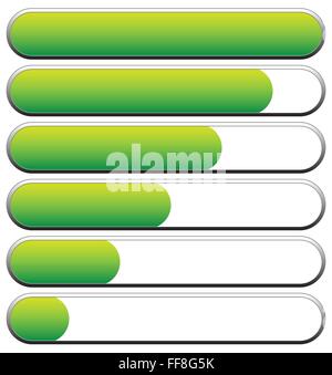 Loading, progress bars, indicators. Levels from low to high. editable ...