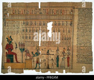 Ancient Egyptian papyrus: The weighing of the heart from the Book of ...
