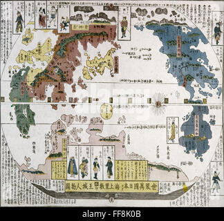 Map Of Japan 1850 Stock Photo - Alamy