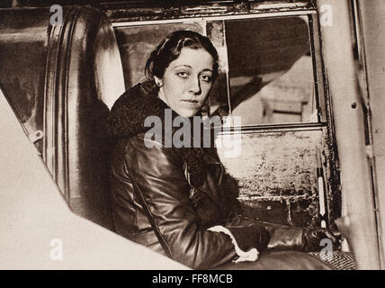 AMY JOHNSON (1903-1941). /nEnglish aviator. Photographed c1934 Stock ...