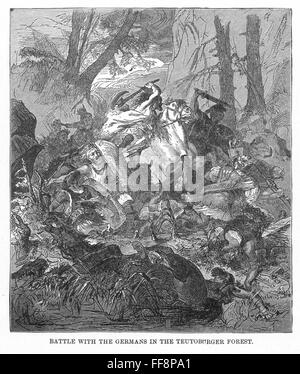 ARMINIUS AT BATTLE, 9 A.D. /nThe Battle of Teutoburg Forest, 9 A.D., in ...