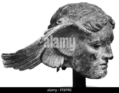 Bronze head of Hypnos, the Greek god of sleep. Dated 275 BC Stock Photo ...