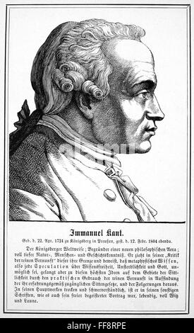 IMMANUEL KANT (1724-1804). /nGerman philosopher. Autograph signature ...