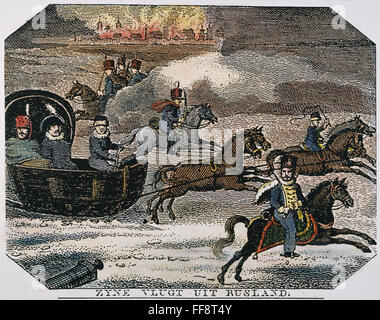 NAPOLEON: RUSSIA, 1812. /nNapoleon I's retreat from Russia, 1812 ...