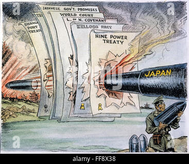 MANCHURIAN CARTOON, 1931. /nAn American cartoon of 1931 commenting on ...
