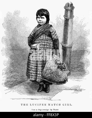 Child labour, girl working in a brickyard 1871 Stock Photo - Alamy