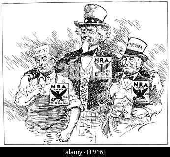 CARTOON: NEW DEAL, 1933. /nAmerican cartoon by Clifford Berryman, 1933 ...