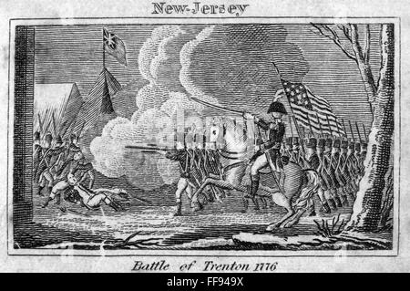 BATTLE OF TRENTON, 1776. /nGeneral George Washington leading the early ...