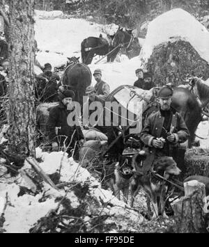 KLONDIKE GOLD RUSH, 1897. /nMiners recently arrived in the Klondike ...