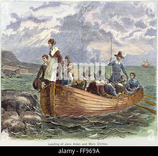 PLYMOUTH ROCK: LANDING. /nThe Landing of the Pilgrims at Plymouth Rock ...