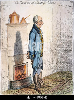 BENJAMIN THOMPSON /n(1753-1814). Count Rumford. American physicist ...