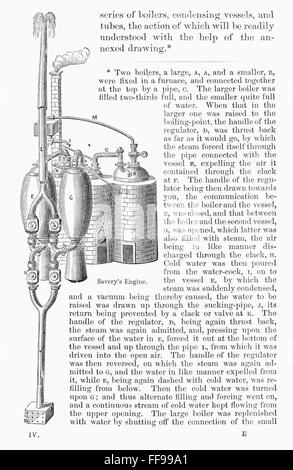 Savery's Steam Engine, 1698 Stock Photo - Alamy