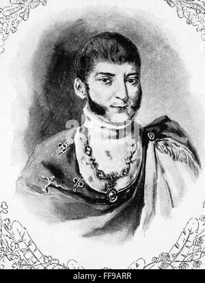 AGUSTIN de ITURBIDE /n(1783-1824). Mexican soldier ad emperor. Color ...