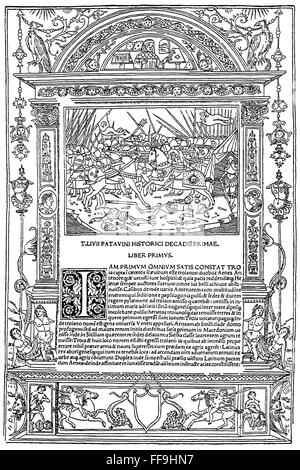 LIVY (59 B.C.-17 A.D.). /nTitus Livius. Roman historian. Copper ...