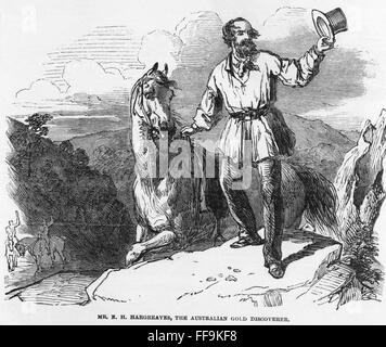EDWARD HAMMOND HARGRAVES /n(1816-1891). Australian gold prospector ...