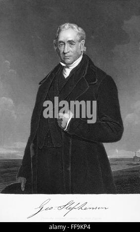 GEORGE STEPHENSON /n(1781-1848). English inventor and founder of ...