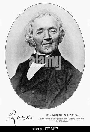 LEOPOLD von RANKE /n(1795-1886). German historian. Wood engraving ...