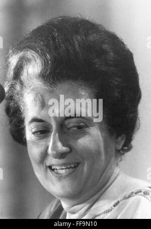 INDIRA NEHRU GANDHI /n(1917-1984). Indian political leader ...