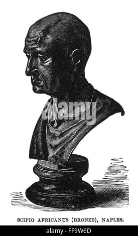 BUST OF SCIPIO AFRICANUS Roman general noted for his victory over the ...