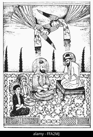 MOHAMMED, ALI, HASAN. /nThe prophet Mohammed with Ali, his adopted son ...