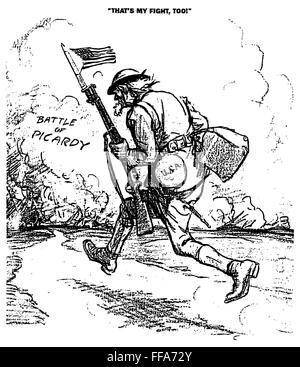 THIS MUST NOT BE! World War 1 American political cartoon attacking the ...