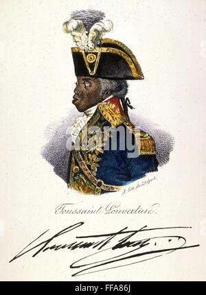 Portrait of Toussaint Louverture (1743-1803) leader of the Haitian ...